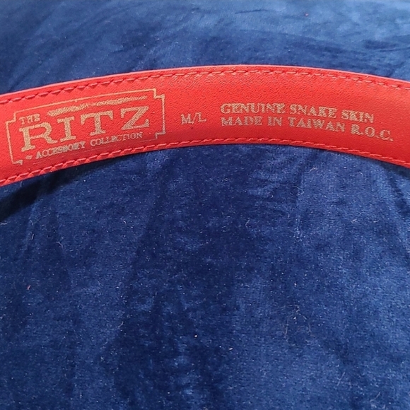 The Ritz | Accessories | The Ritz Vintage 9s Authentic Red Snake Skin ...